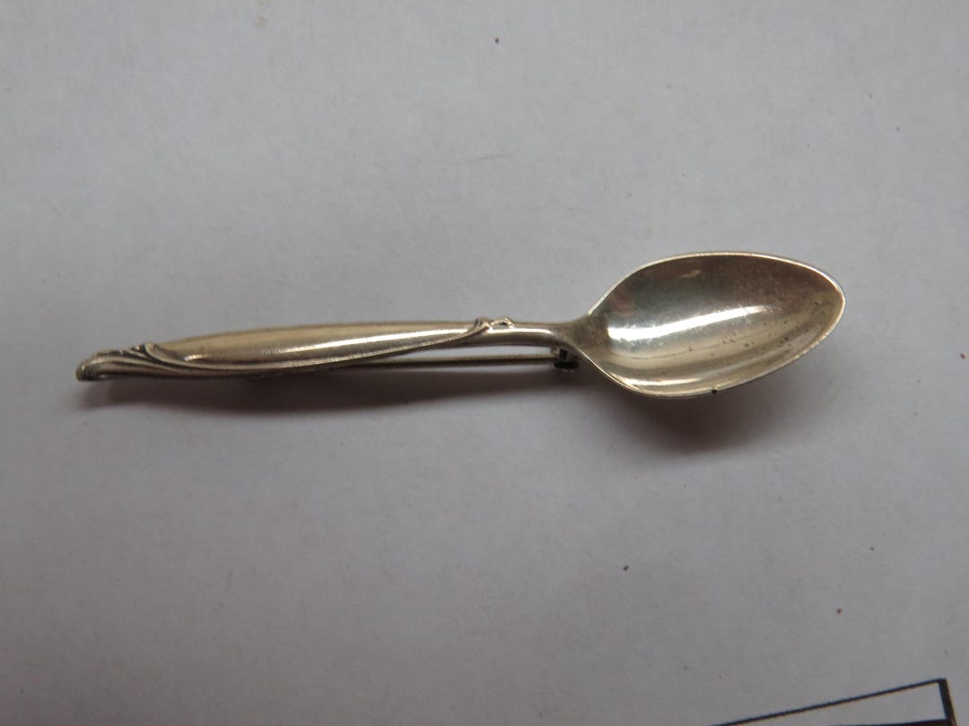 Spoon Small Sterling Silver Pin Vintage NEAT LITTLE PIECE - Etsy