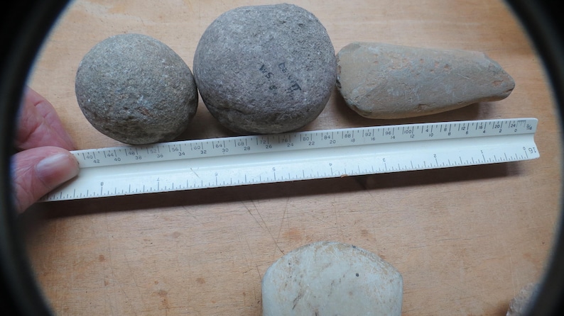 Plains Indians NATIVE AMERICAN INDIAN Game Stones and Small Celt as ...
