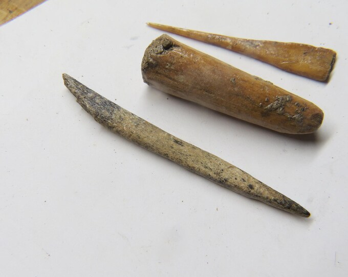 NATIVE AMERICAN INDIAN Artifact Primitive Bone Awls / Tools Very Nice ...