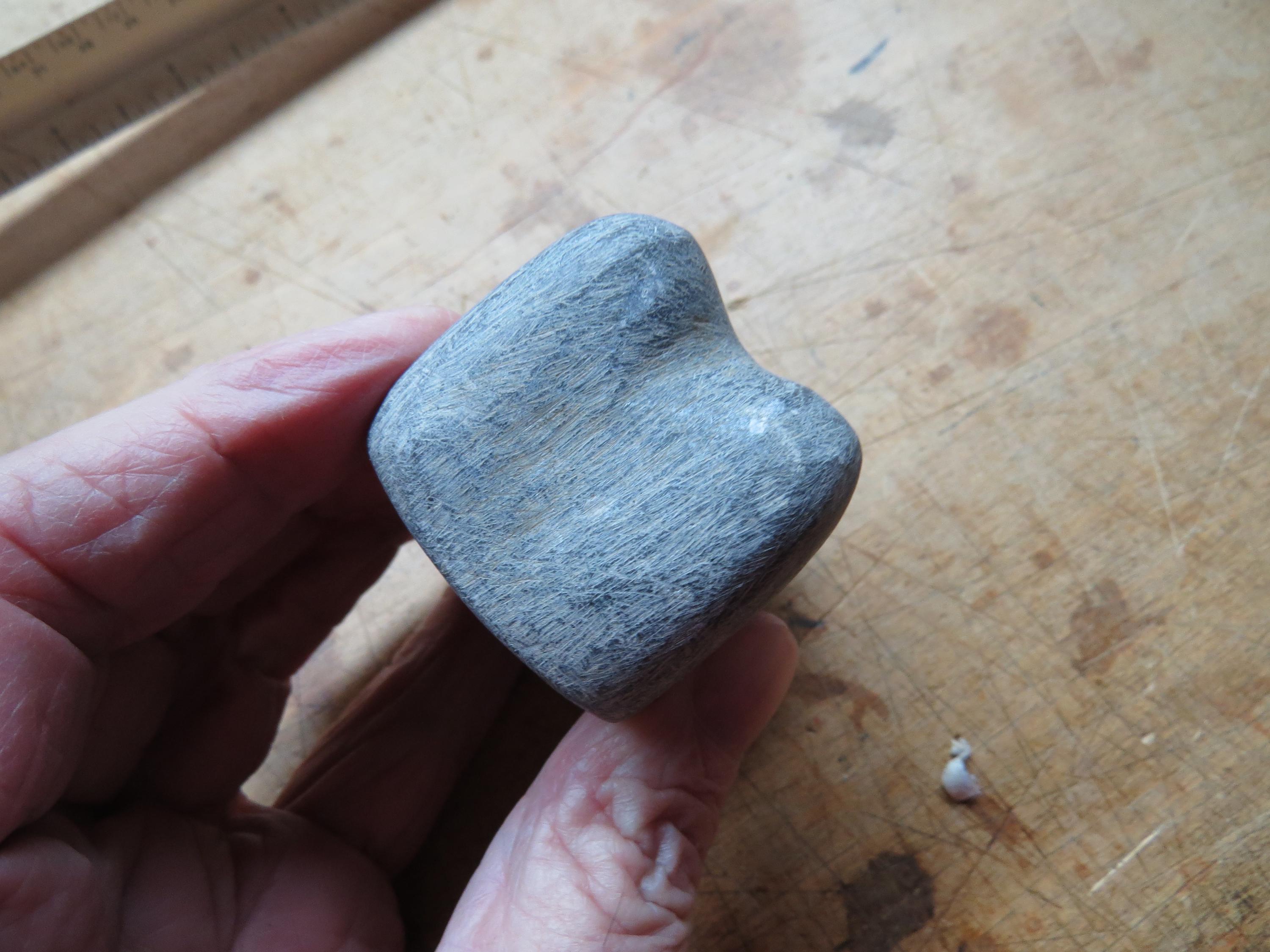 Rare NATIVE AMERICAN INDIAN Stone Carved Artifact Might Be a Net Weight ...