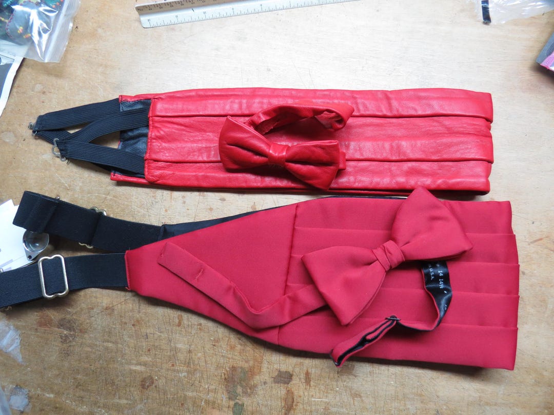 Mel Howard RED Cummerbund With Tie, and a RED Cummerbund With Tie Made ...
