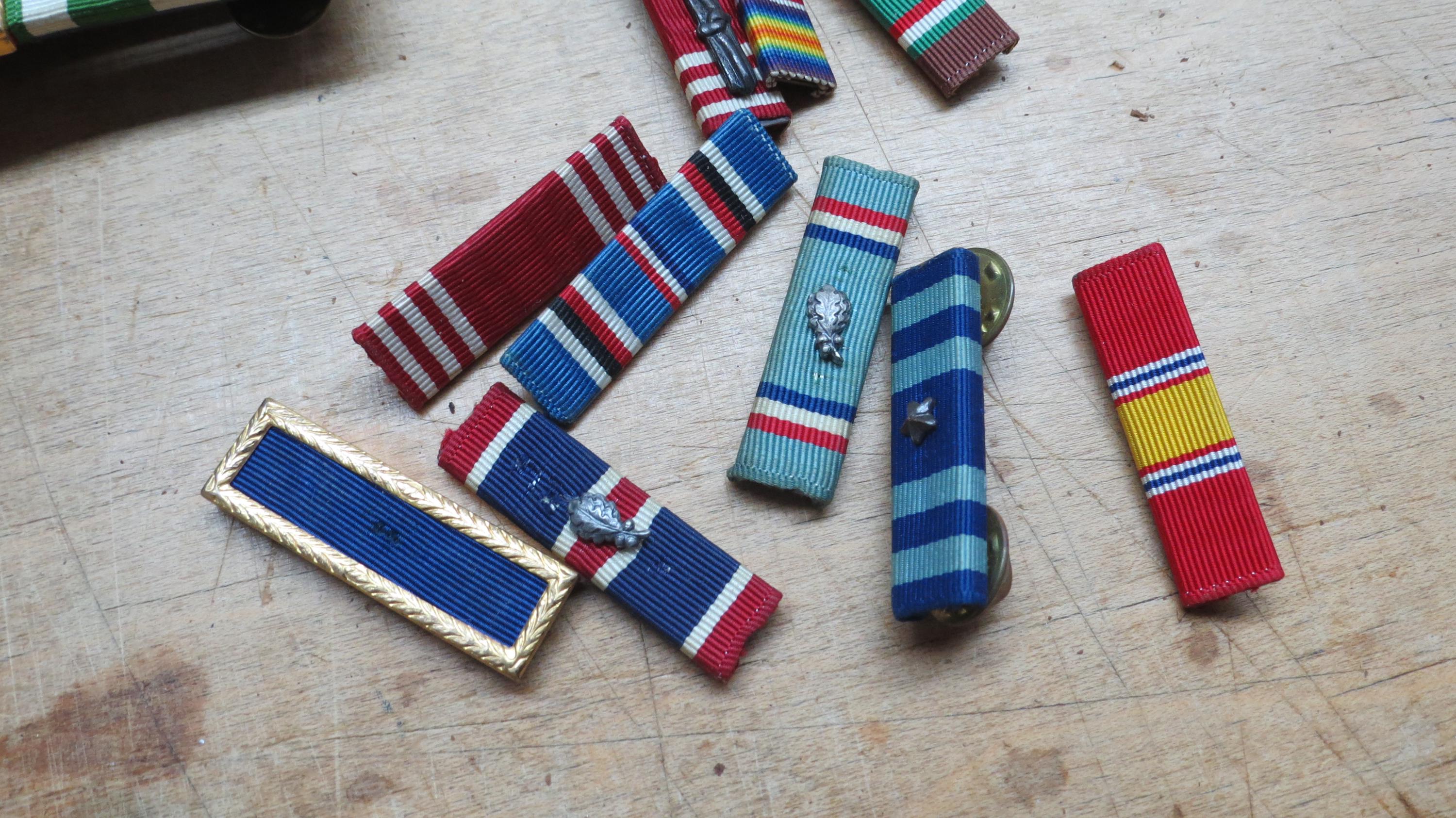 Vintage Military Ribbon Bars Large Lot Collection Look TO BE WW2 to ...