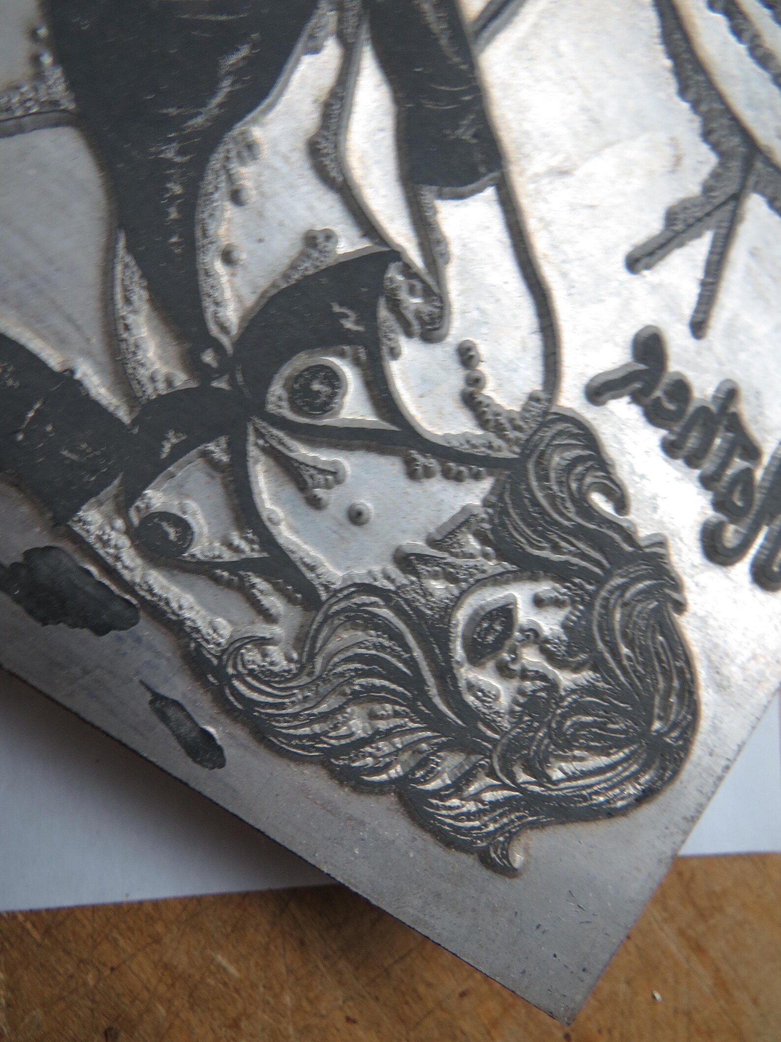 RARE Old School 1960s ALUMINUM Tattoo Mold , Tattoo Stencil Plate BIKER ...