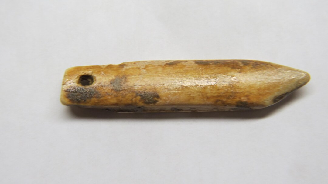 NATIVE AMERICAN INDIAN Artifact Primitive Bone Awl Drilled Very Nice ...