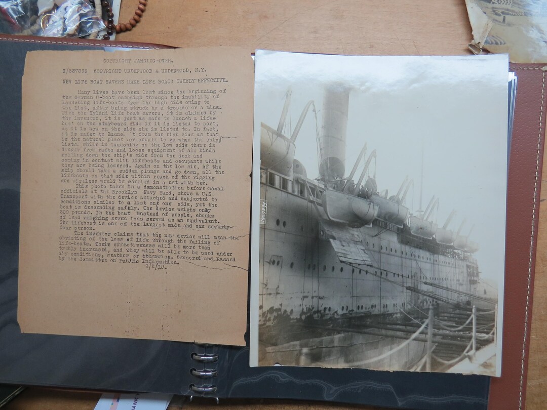 Underwood Underwood Original Very Rare Photo WW1 NEW LIFE Boat Savers ...
