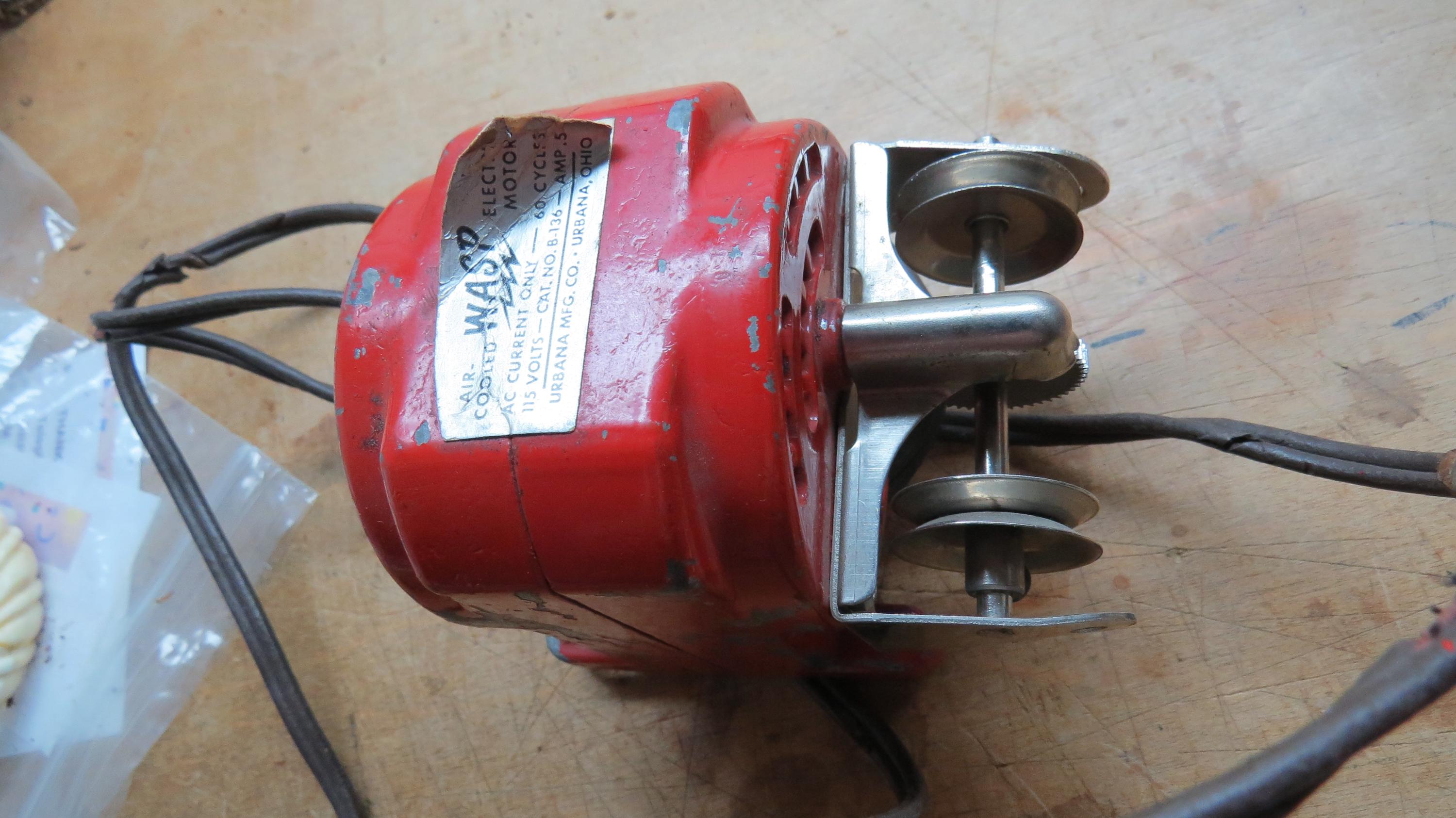 WASP Air Cooled Motor 115V B136 Vintage Rare 1947 Model Train Erector ...