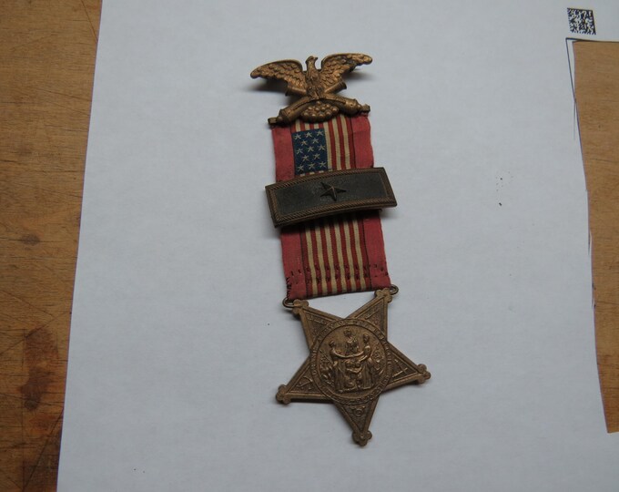 Rare Grand Army of the Republic GAR 1861-1866 Civil War Veteran Badge ...