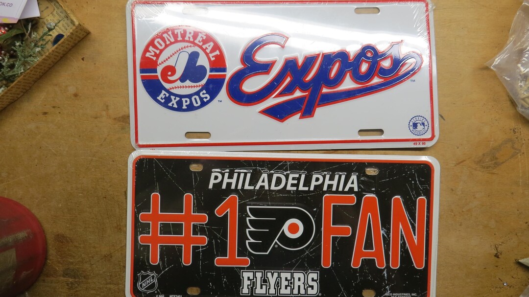 NHL License Plates EXPOS and Philadelphia Flyers Lot of 2 - Etsy