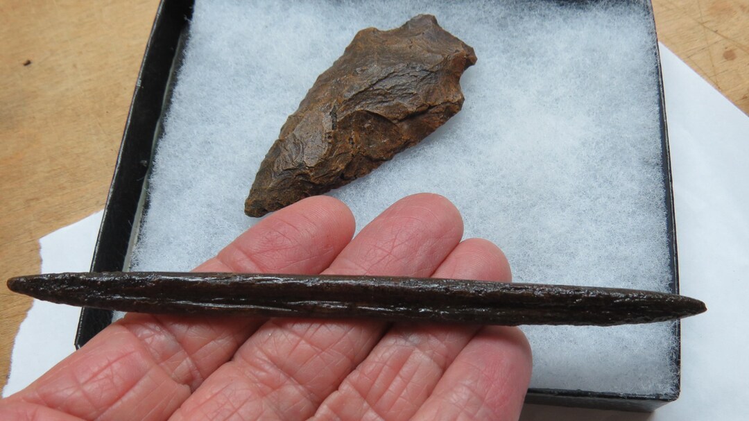 AMERICAN Indian Artifact From a Cave Bone Tool AWL RARE ,one Piece Part ...
