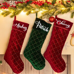 Personalized Velvet Stocking,custom Christmas Stockings,mongrammed ...