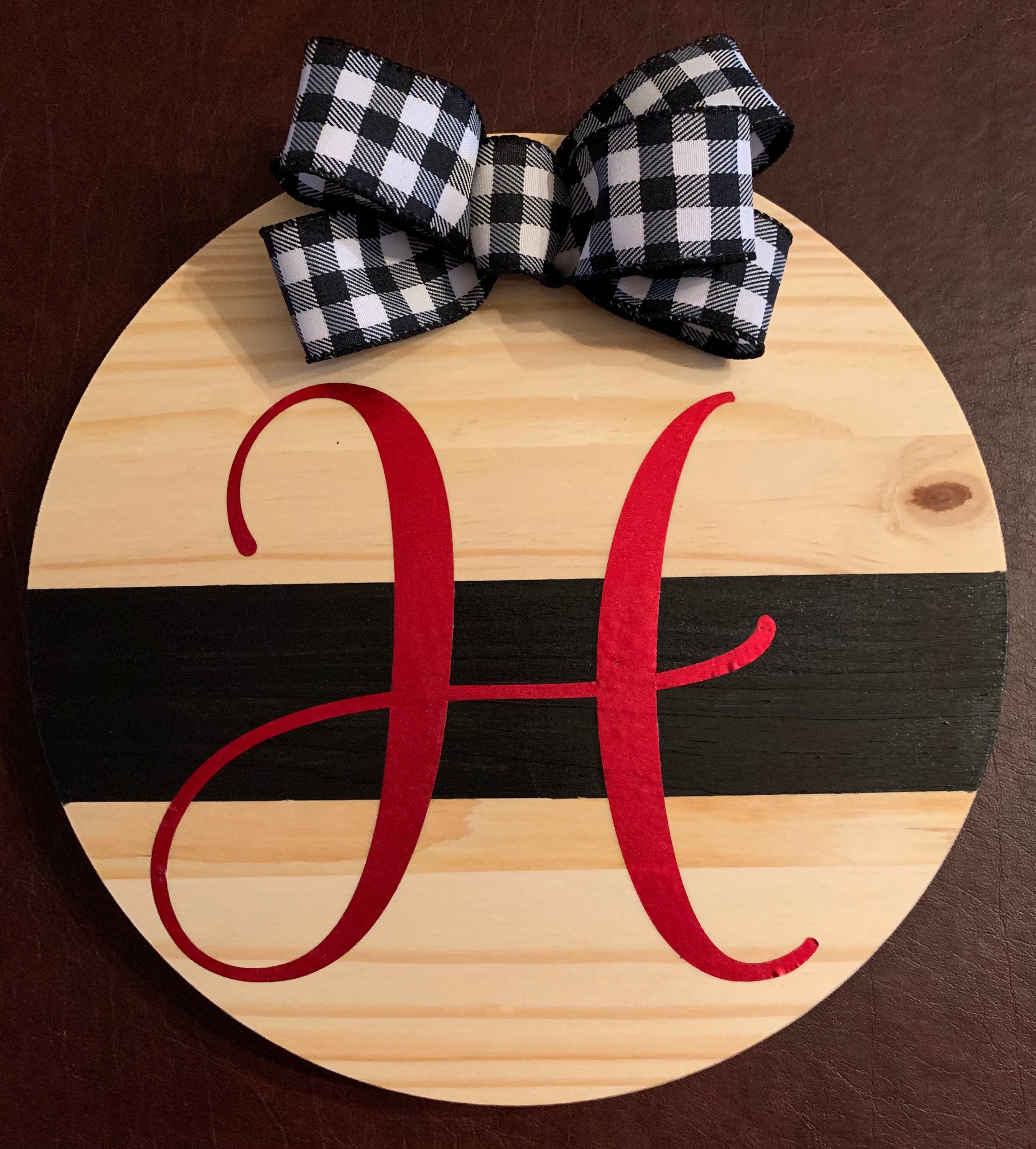 Custom Wood 12” Round Door Hanger - Etsy