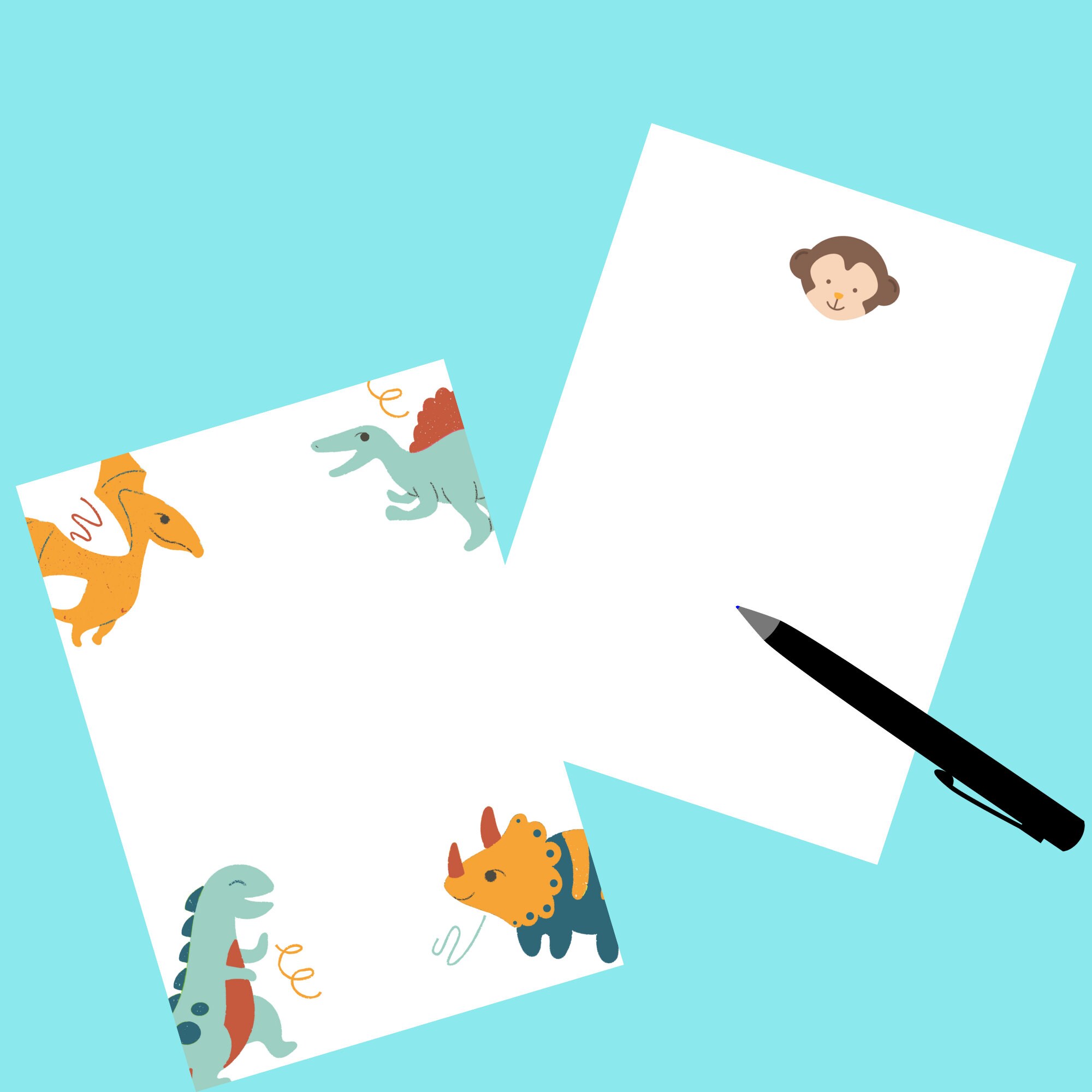 Children's Activities Printable Paper for Children Back | Etsy