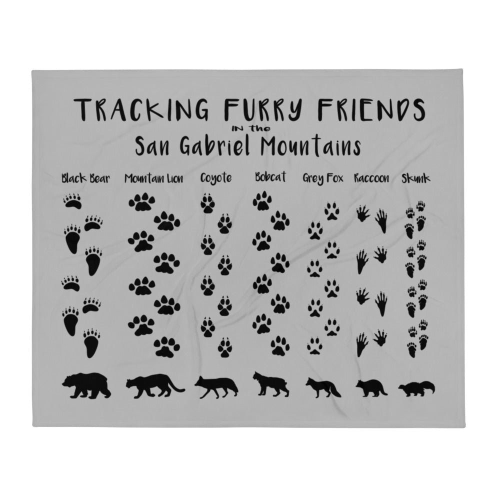 Tracking Furry Friends: San Gabriel Mtns - Plush Blanket - Etsy