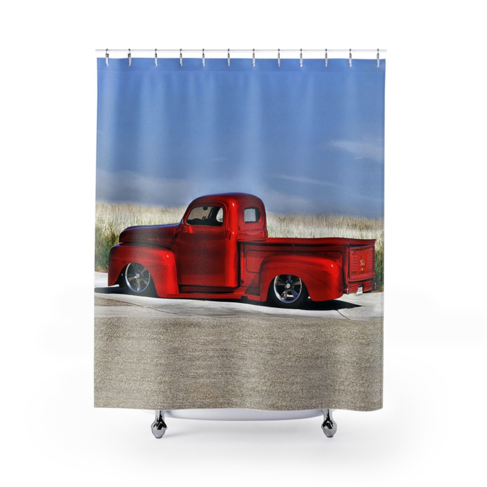 Ford Truck Shower Curtain Automotive Hot Rod Truck Decor | Etsy