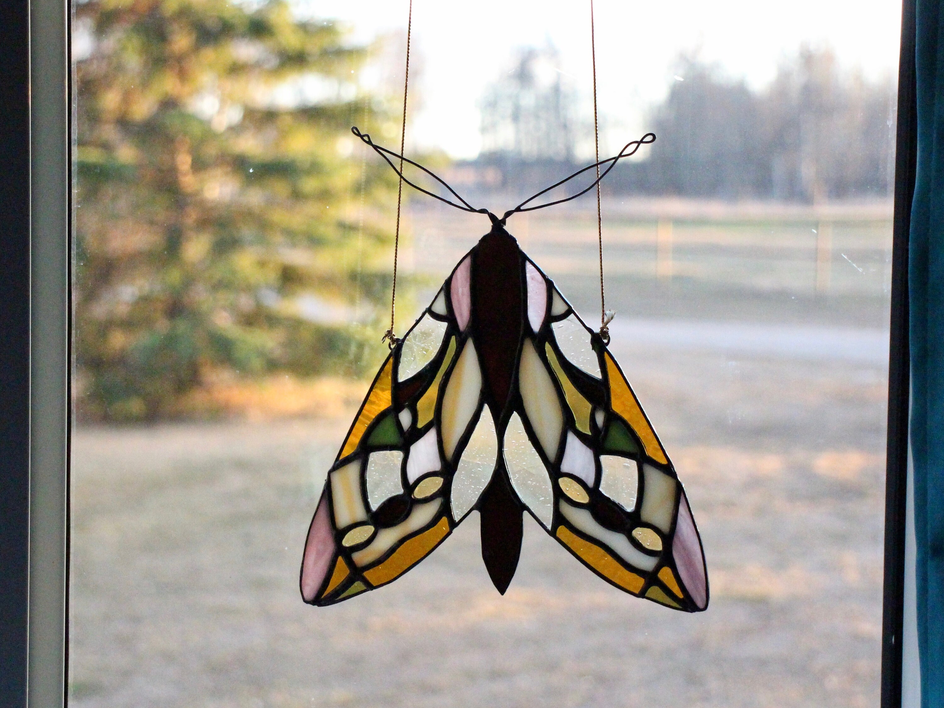 Commercial License Stained Glass Pattern: Evening Moth PDF - Etsy