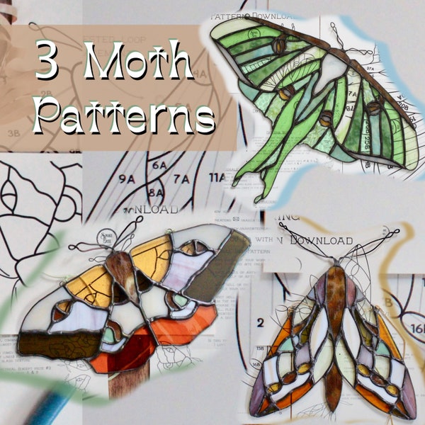 Stained Glass Moth - Etsy