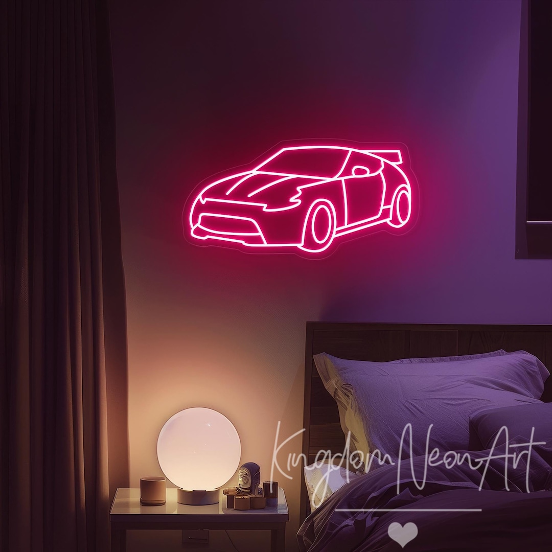 Custom Car Neon Sign Car Neon Sign Bedroom Neon Sign Bedroom Wall Decor ...
