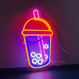 Milk Tea Neon Sign, Boba Neon Signs,led Neon Light for Restaurant Shop ...
