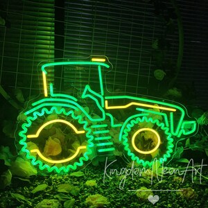 Tractor Neon Sign Custom Vehicle LED Neon Sign Car Light Farm Bar Home ...