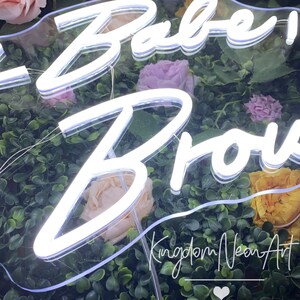 Hey Babe Nice Brows Neon Sign Custom Neon Sign Led Light Beauty Room ...