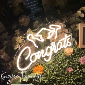 Congrats Neon Sign Custom Neon Sign Graduation Party Decor Led Light ...