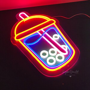 Milk Tea Neon Sign, Boba Neon Signs,led Neon Light for Restaurant Shop ...