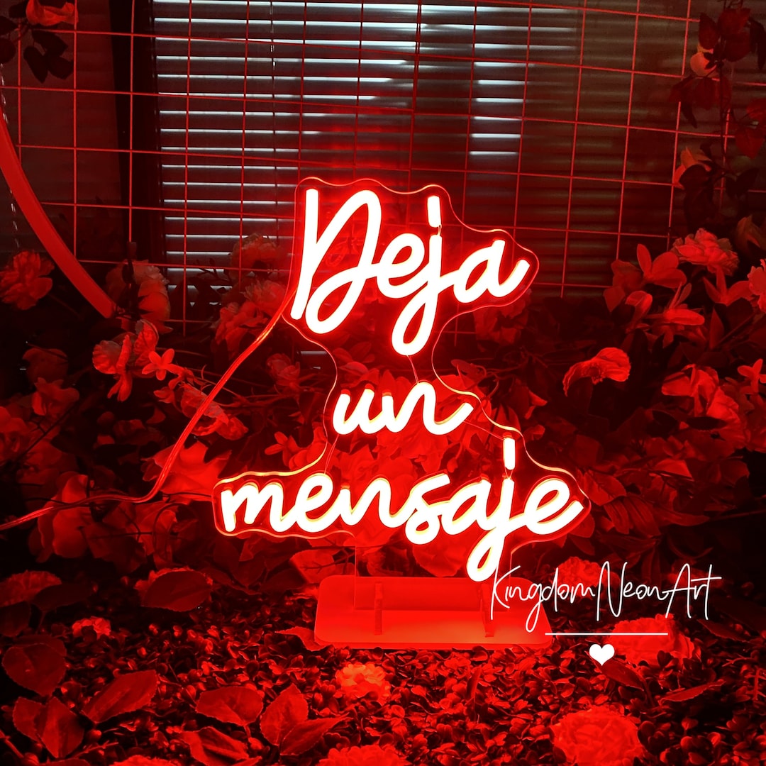 Deja Un Mensaje Neon Sign ,sign for Table,spanish Personalized Wedding ...