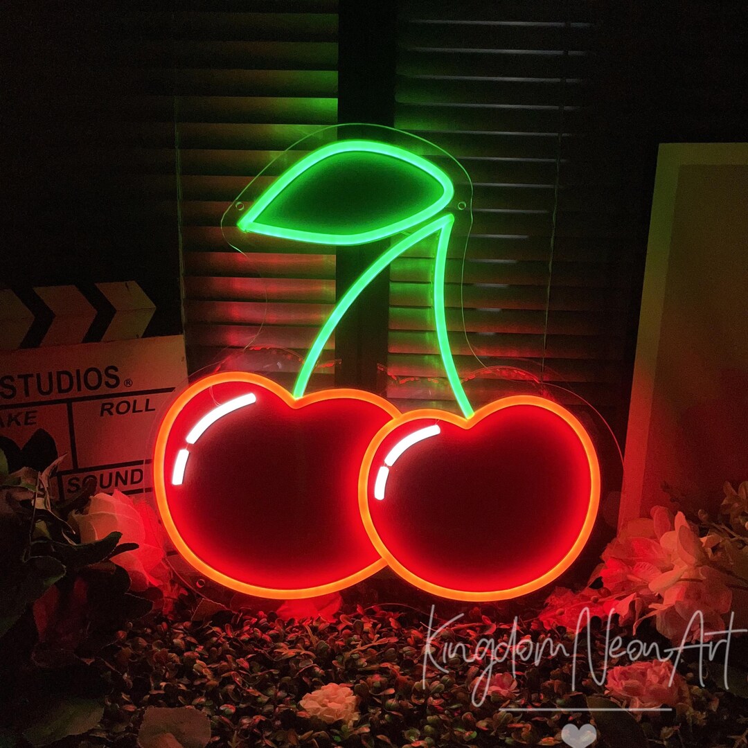 Cheery Neon Sign Custom Fruit Neon Sign Uv Printing Led Light Fruit ...