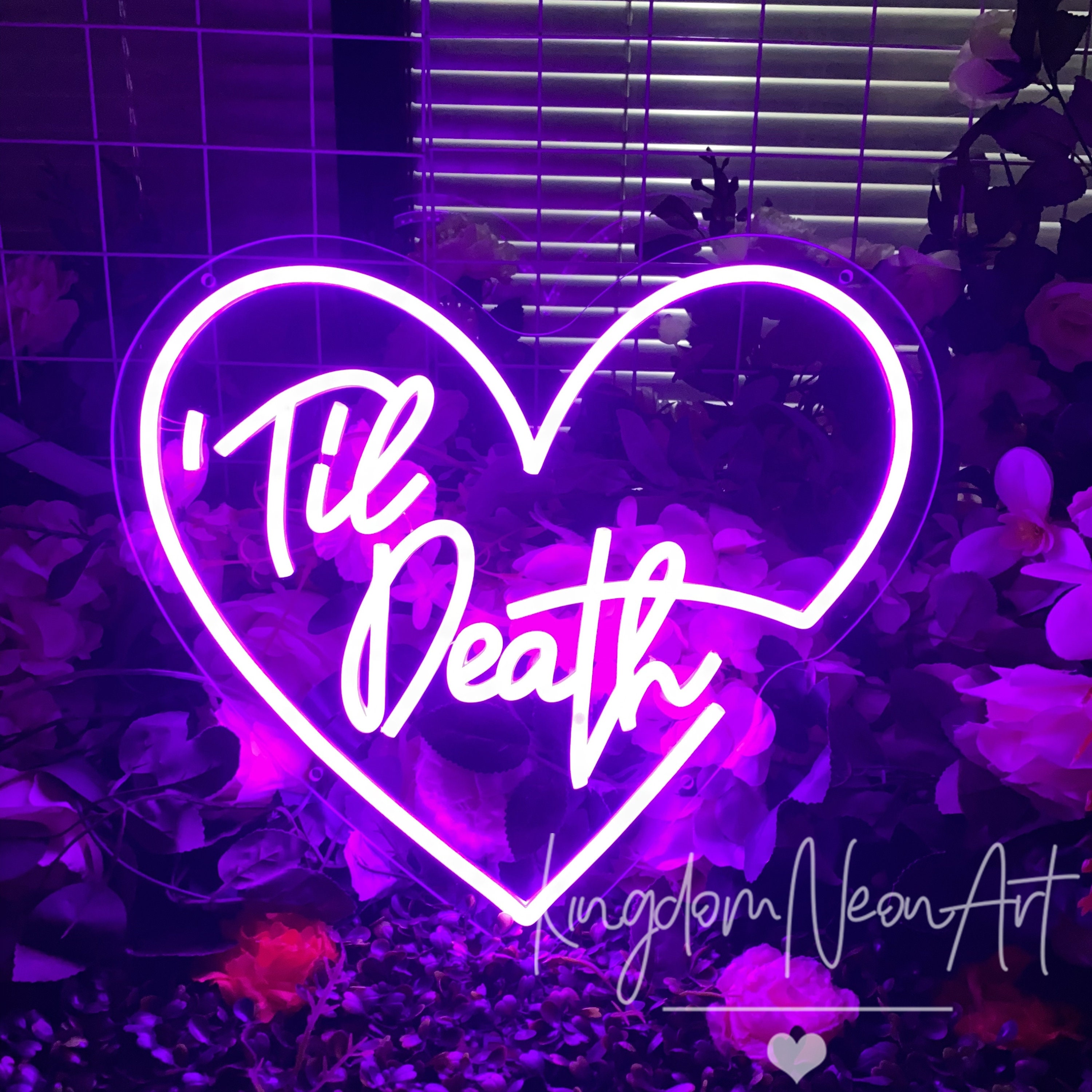 Til Death Heart Neon Sign,custom Wedding Decor,gift for Her - Etsy