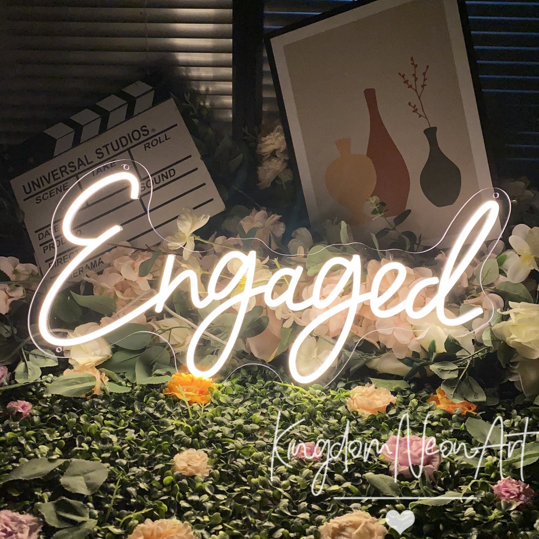 Engaged Neon Sign Wedding Neon Sign Custom Neon Sign Led Light ...