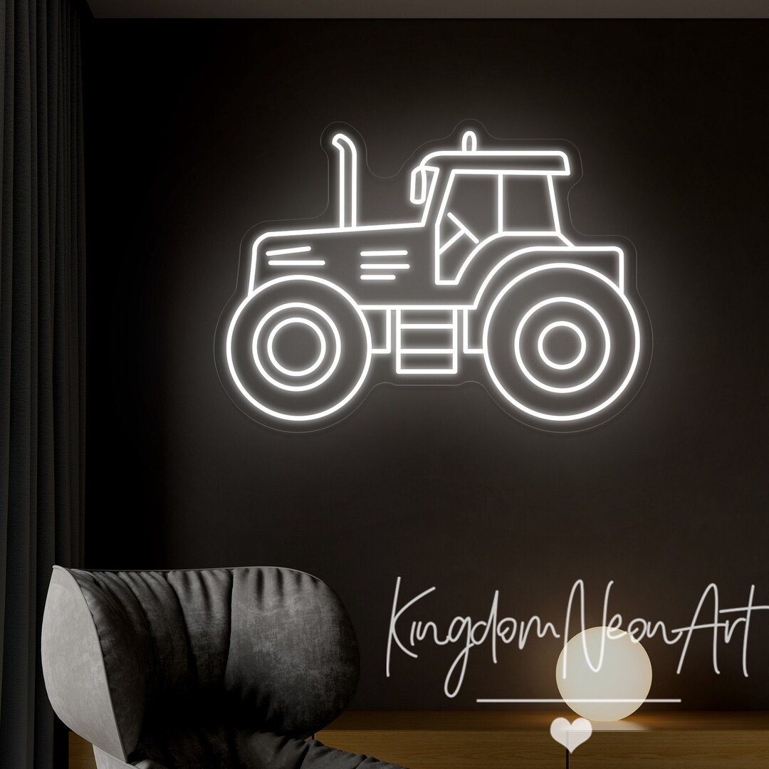 Tractor Neon Sign Custom Car Neon Sign Car Led Light Farm Bar Home Wall ...