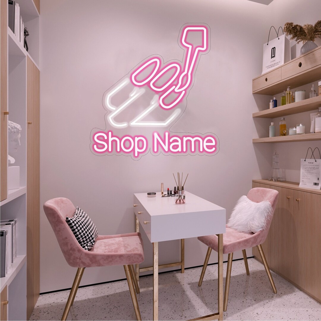 Custom Neon Sign Nails Salon Neon Sign,neon Art,beauty Salon Signboard ...