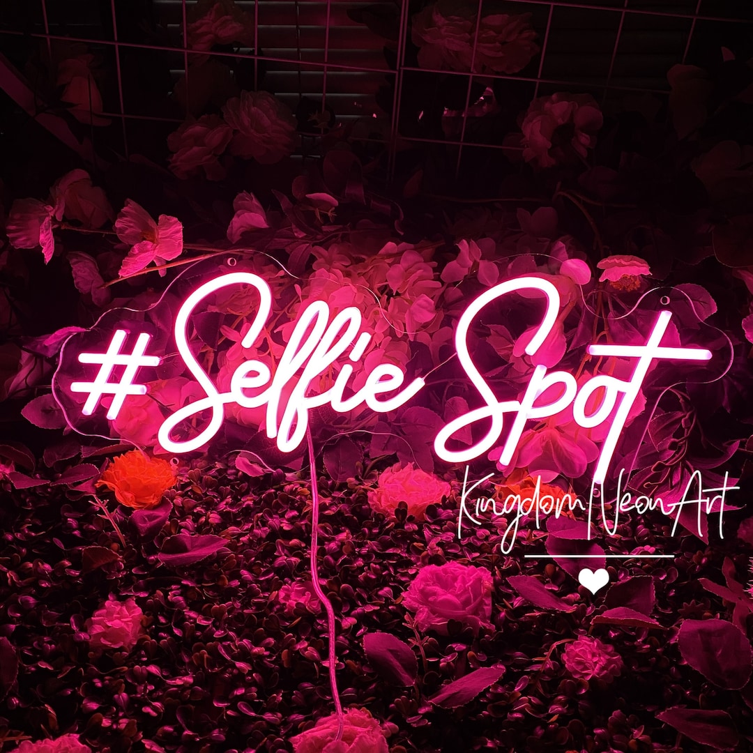 Selfie Spot Neon Sign Wedding Neon Sign Beauty Salon Neon Sign Led ...