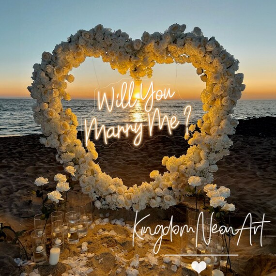 Will You Marry Me Light Up Sign Proposal Ideas With Event Letters