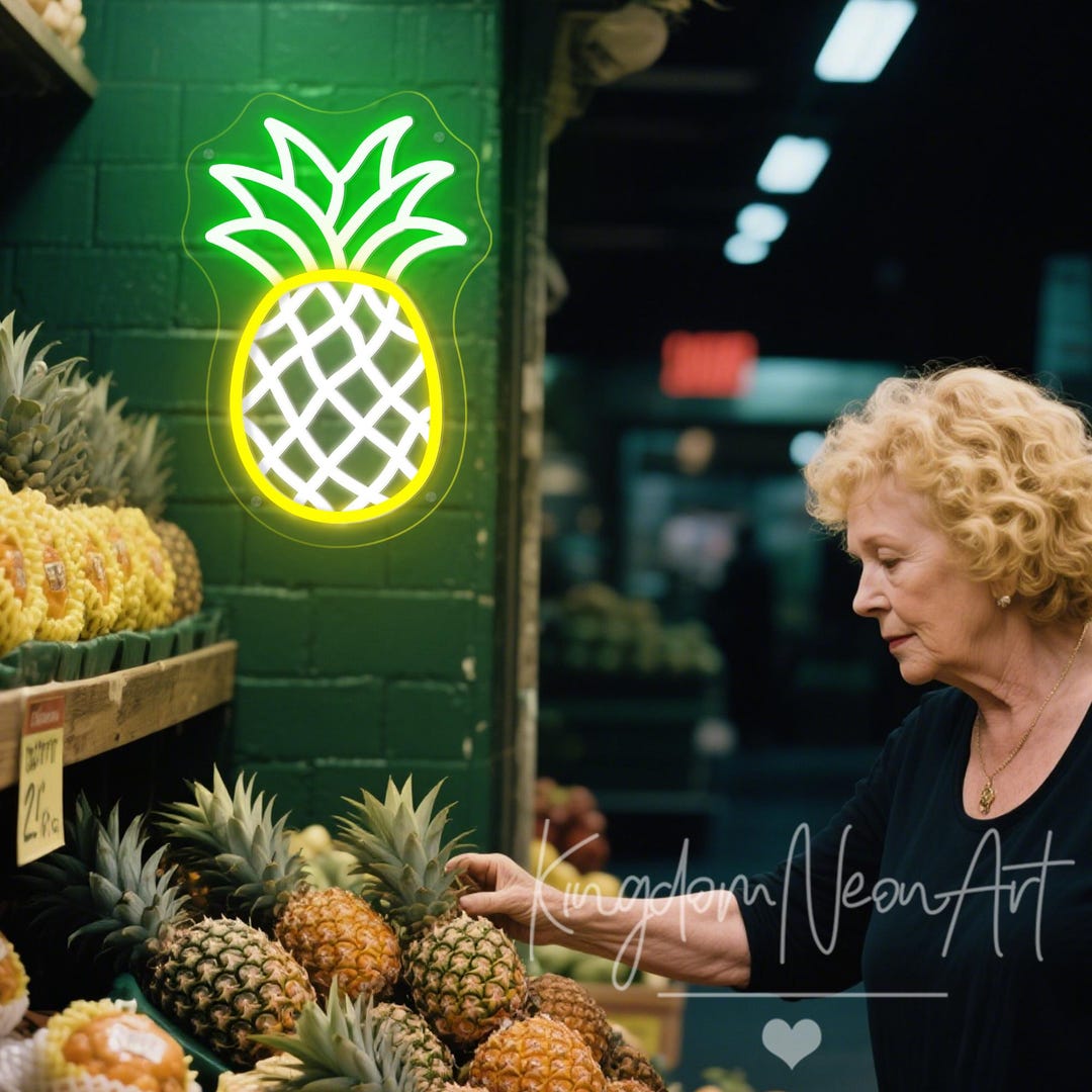 Pineapple Neon Sign Custom Fruit Neon Sign Fresh Fruit Led Neon Light ...