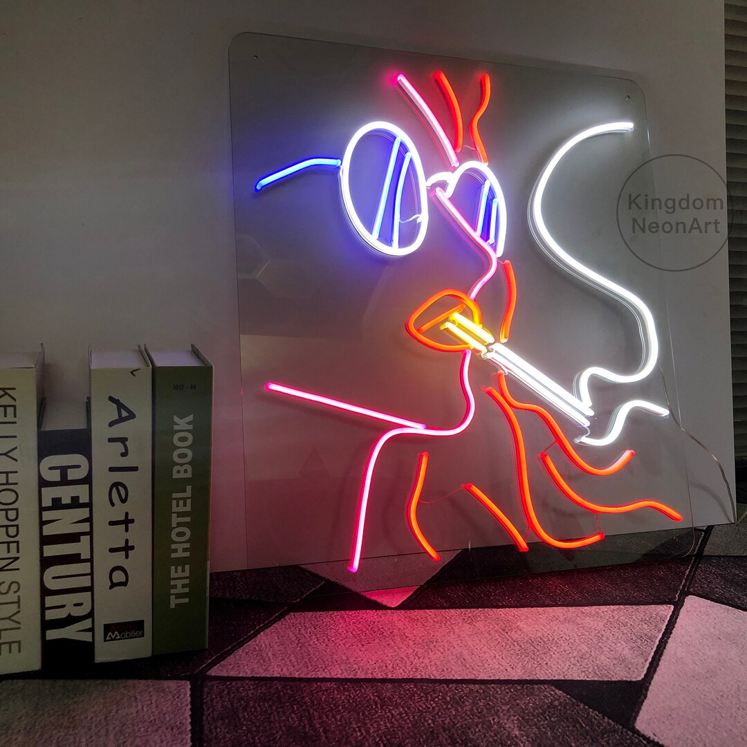Neon Bar Signsmoking Lady Neon Signled Light Signs for Bar - Etsy