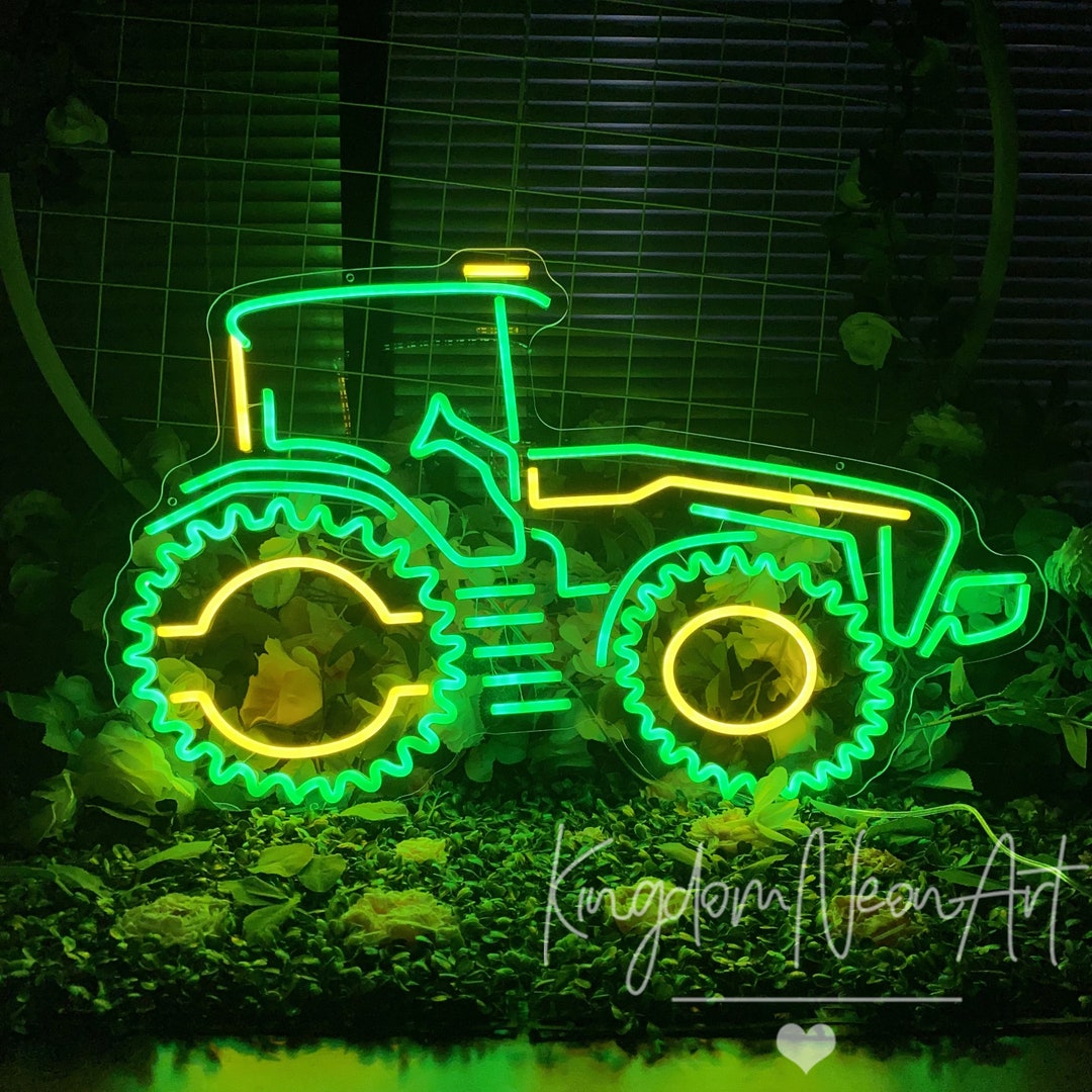 Tractor Neon Sign Custom Vehicle LED Neon Sign Car Light Farm Bar Home ...