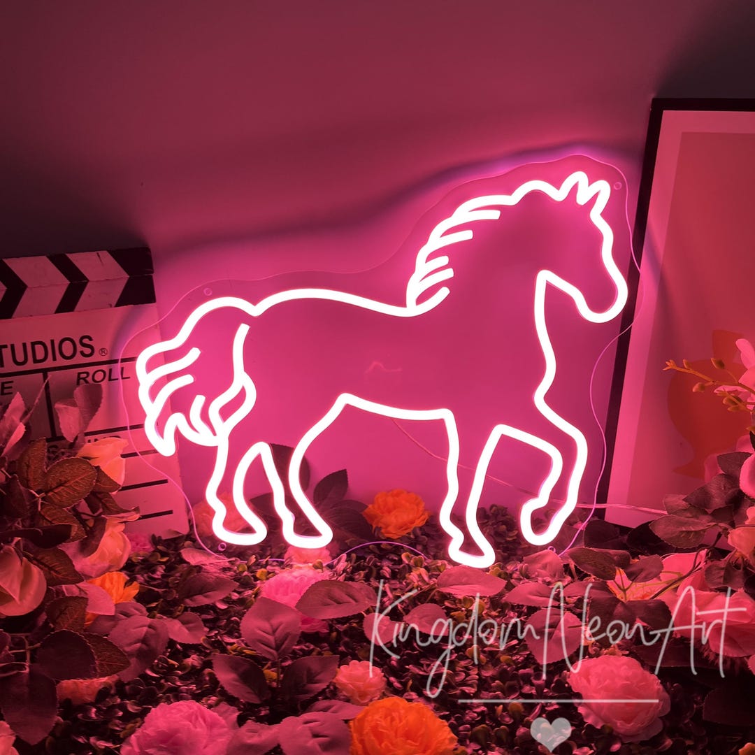 Colorful Horse Neon Sign Custom Animal Neon Sign Horse Led Neon Light ...