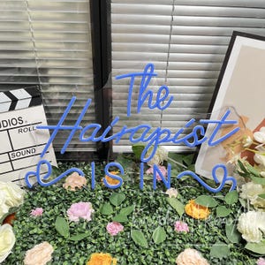 The Hairapist is in Neon Sign Custom Salon Neon Sign Barber Shop Neon ...