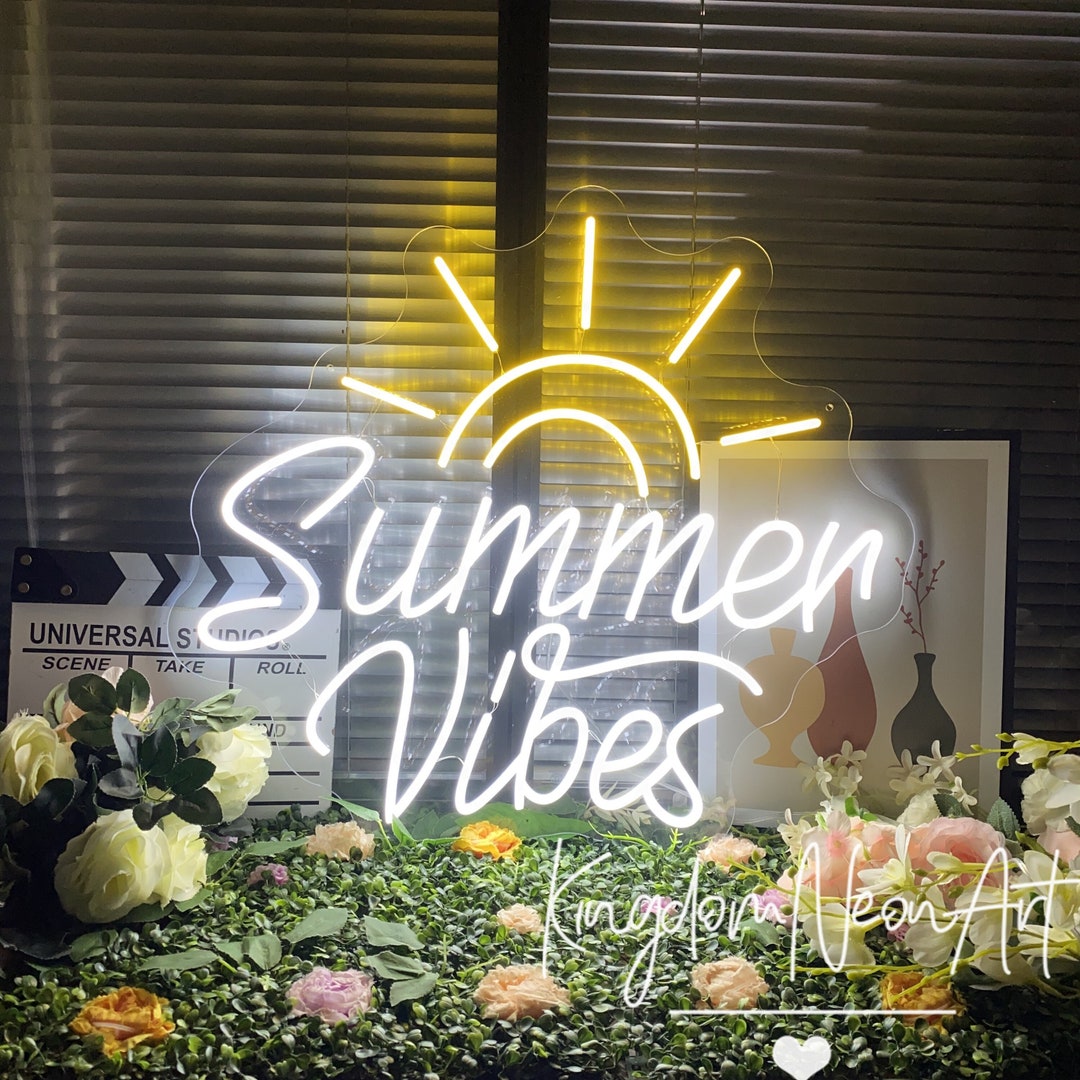 Summer Vibes Neon Sign Custom Neon Sign Hello Summer Led Light Summer ...