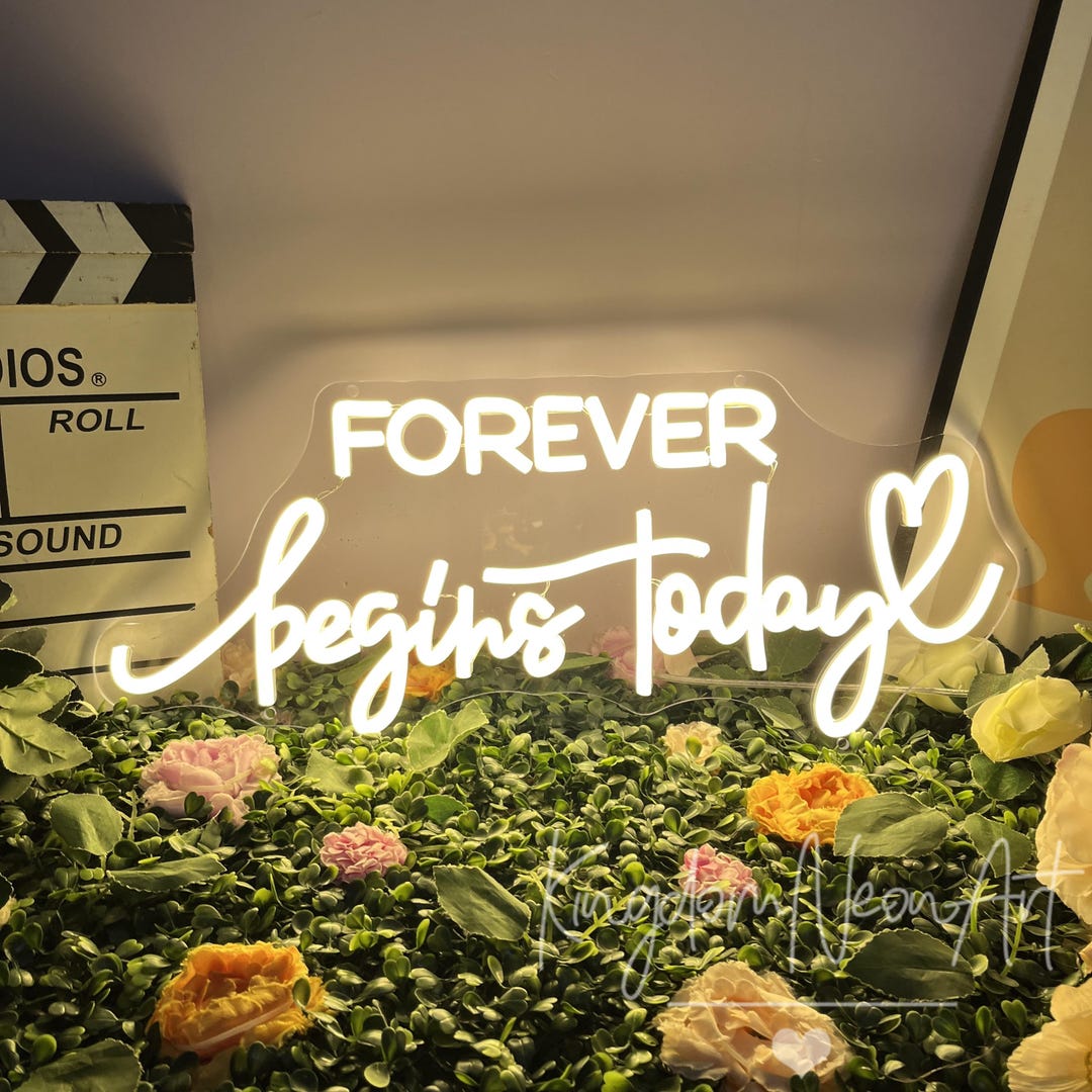 Forever Begins Today Neon Sign Custom Wedding Led Neon Sign Wedding ...