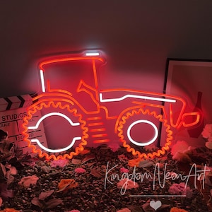 Tractor Neon Sign Custom Vehicle LED Neon Sign Car Light Farm Bar Home ...