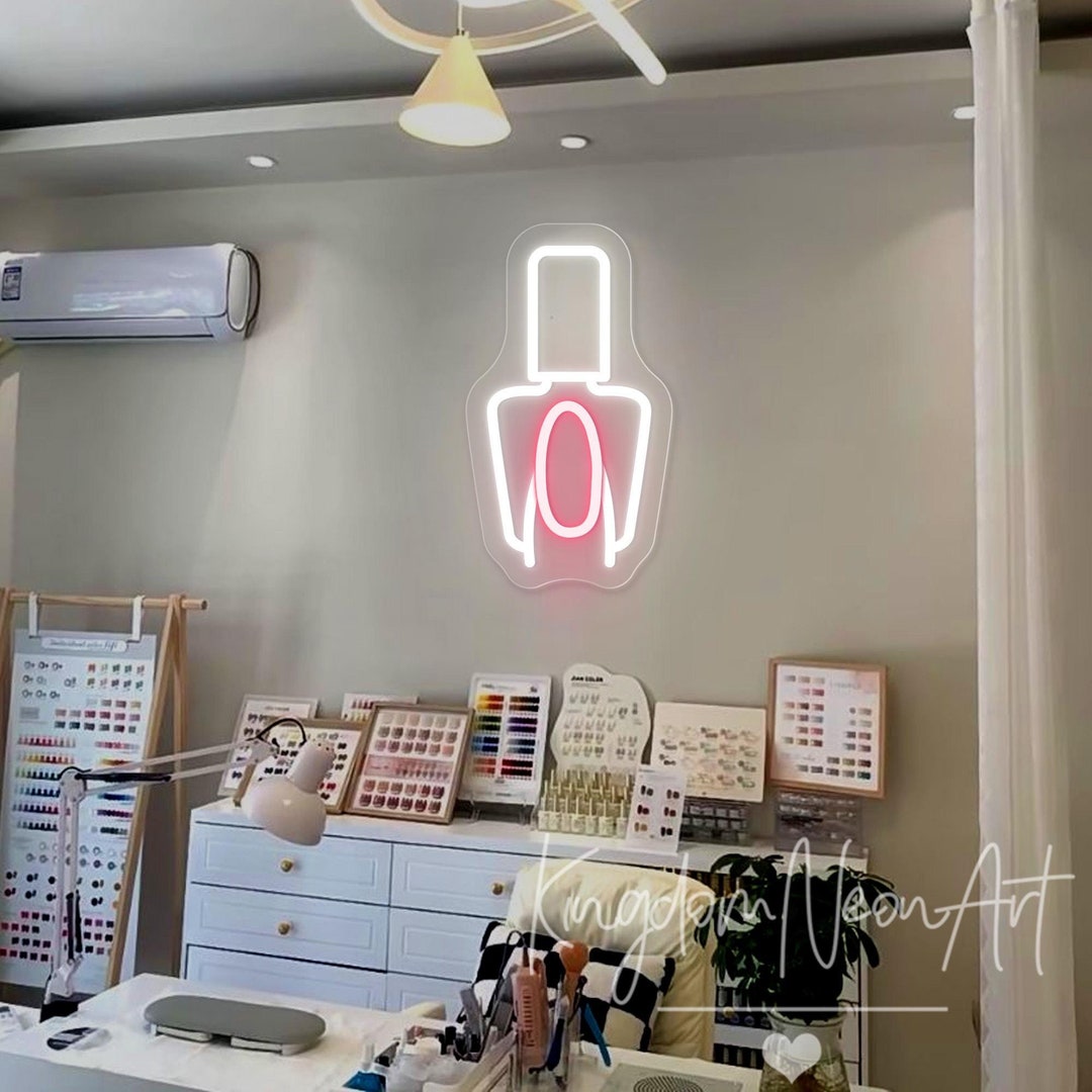 Nails Neon Sign Custom Nails Neon Sign Beauty Salon Led Light Manicure ...