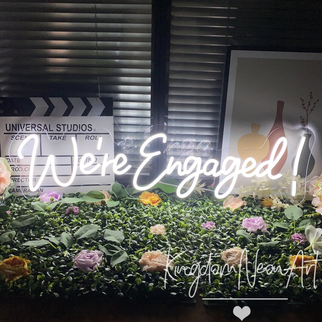We Are Engaged Neon Sign Custom Wedding Neon Sign Led Light Engagement ...