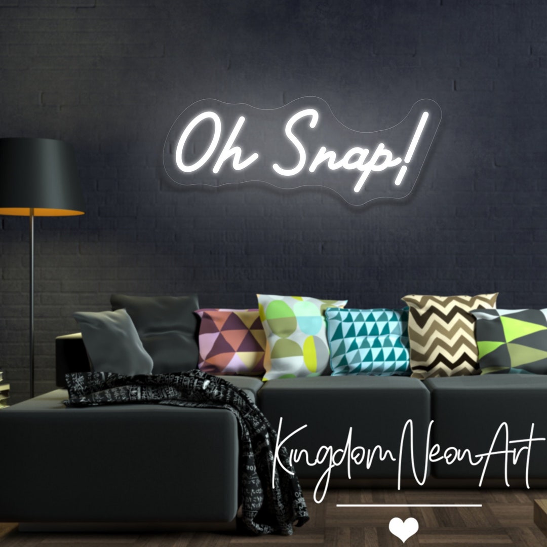 Oh Snap Neon Sign Custom Neon Sign Led Light Bar Neon Sign Bedroom Home ...