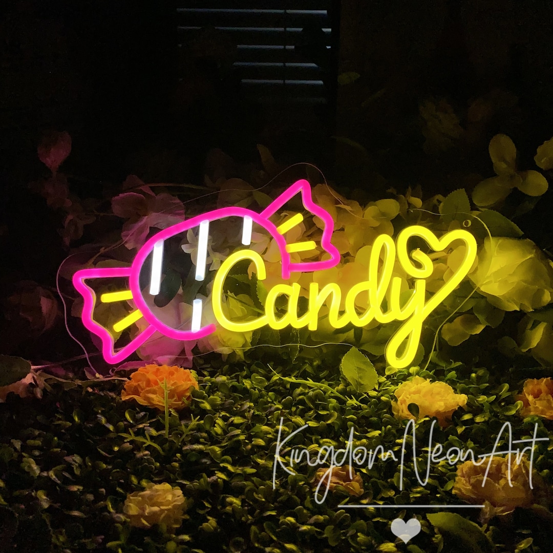 Candy Sweet Neon Sign Custom Neon Sign Candy Lollipop Food Led Light ...
