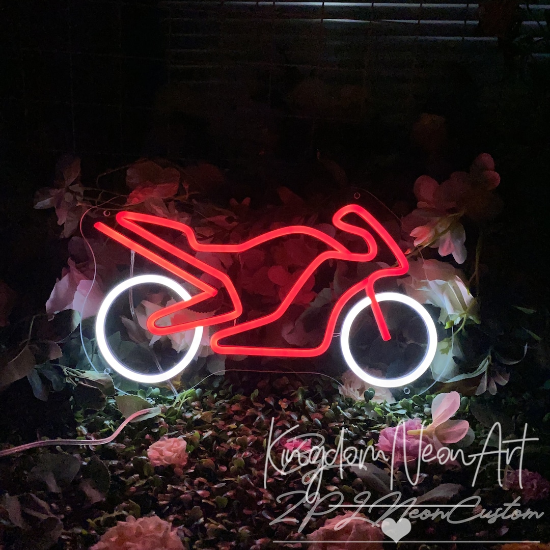 Motorcycle Neon Sign Sportbike Custom Neon Sign Sportbikeer Garage ...