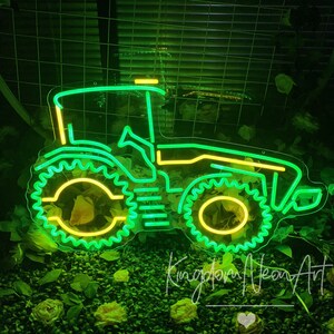 Tractor Neon Sign Custom Vehicle LED Neon Sign Car Light Farm Bar Home ...