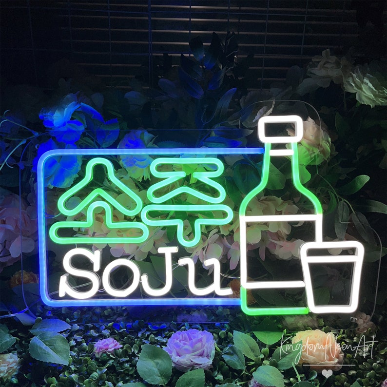 Custom Korean Soju Neon Sign, Bar Wall Decor LED Light - Etsy