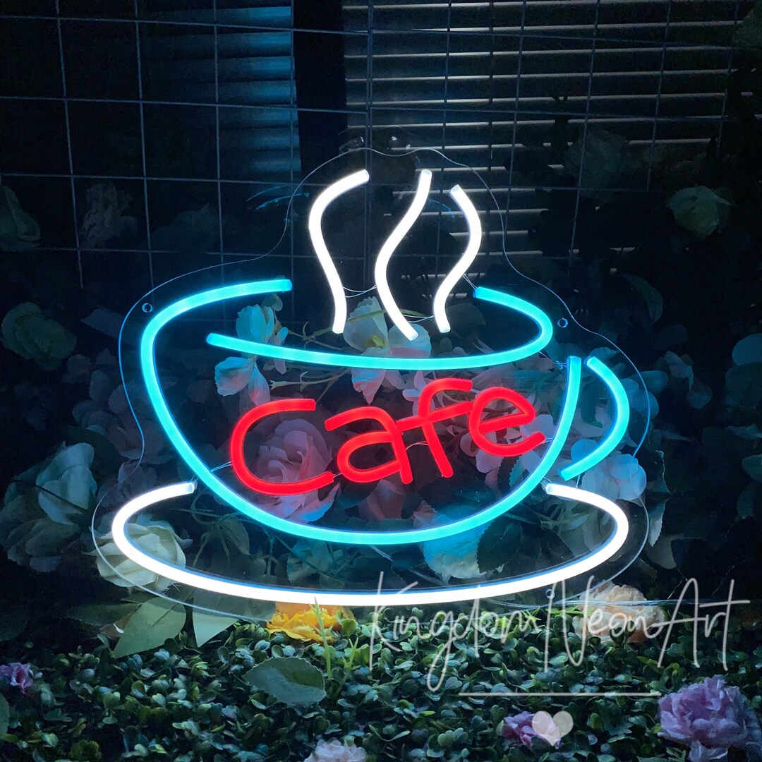 Cafe Neon Sign Custom Neon Sign Coffee Bar Neon Sign Led Light Coffee ...